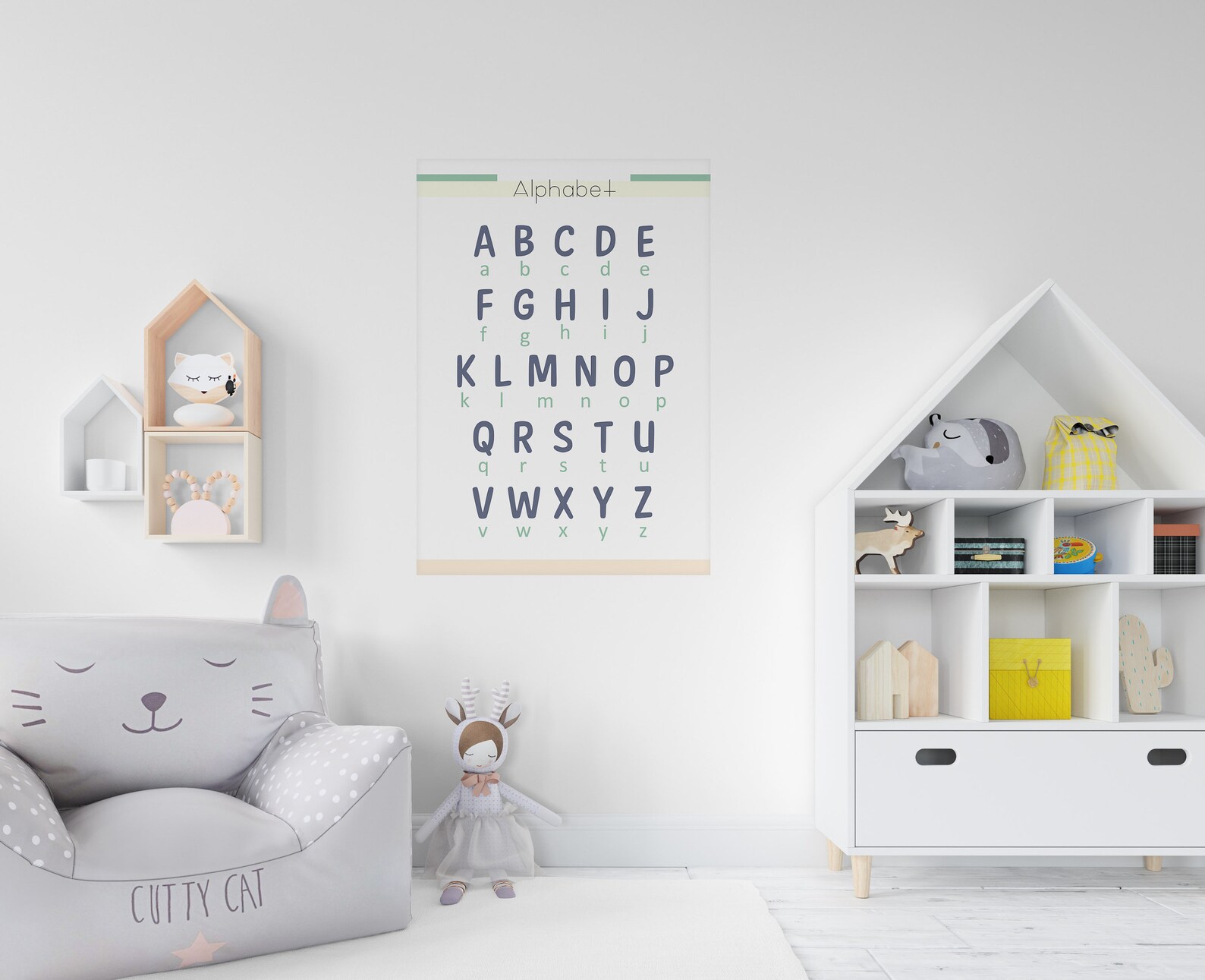 Alphabet Poster Printable Alphabet Wall Art Kids Wall Art ABC Poster ...