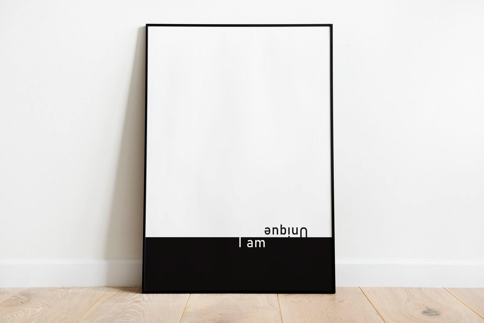 Black and White Affirmation Poster I Am Unique Positive Affirmation ...