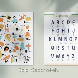 Alphabet Poster Printable Alphabet Wall Art Kids Wall Art ABC Poster ...