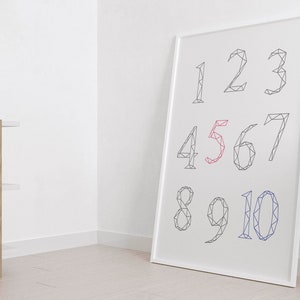 1 to 10 Number Poster | Nursery Decor | 123 Art Prints | Educational ...