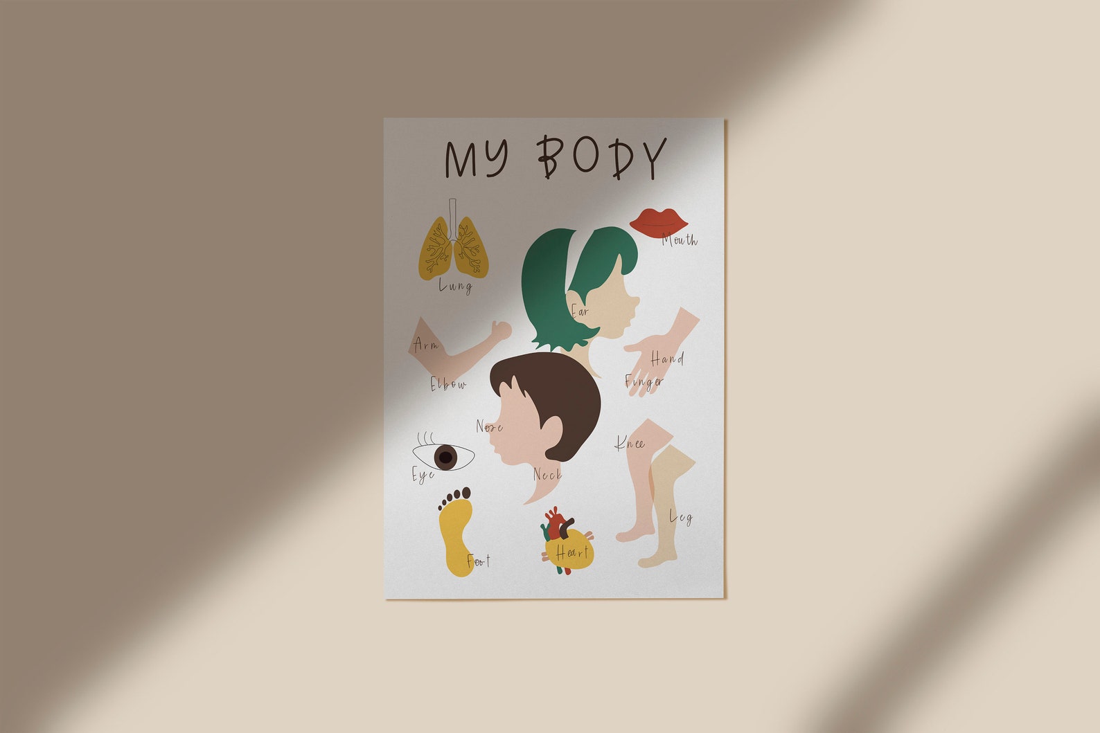 My Body Poster | Preschool Prints | Home School Wall Art | Educational ...
