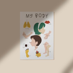 My Body Poster | Preschool Prints | Home School Wall Art | Educational ...