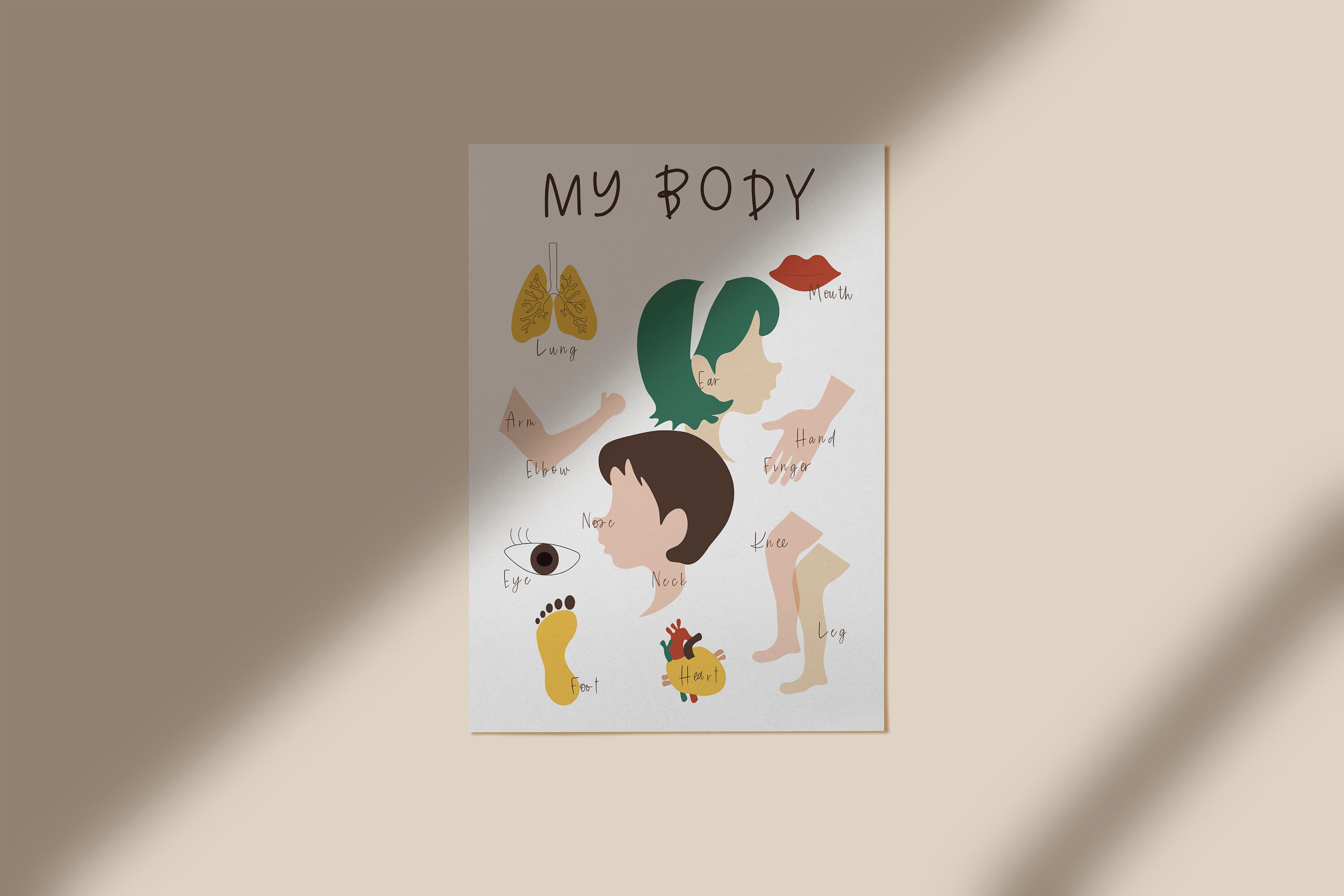 My Body Poster | Preschool Prints | Home School Wall Art | Educational ...