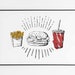 Hamburger Poster | Printable Wall Art | Food Art | Burger Print ...
