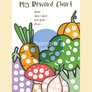 Healthy Eating Reward Chart | Vegetable Sticker Chart | Meal Chart ...