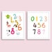 Set of 2 Animal Number for Kids Printable Number Art Nursery Wall Art ...