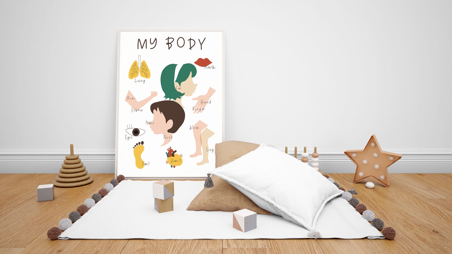 My Body Poster | Preschool Prints | Home School Wall Art | Educational ...