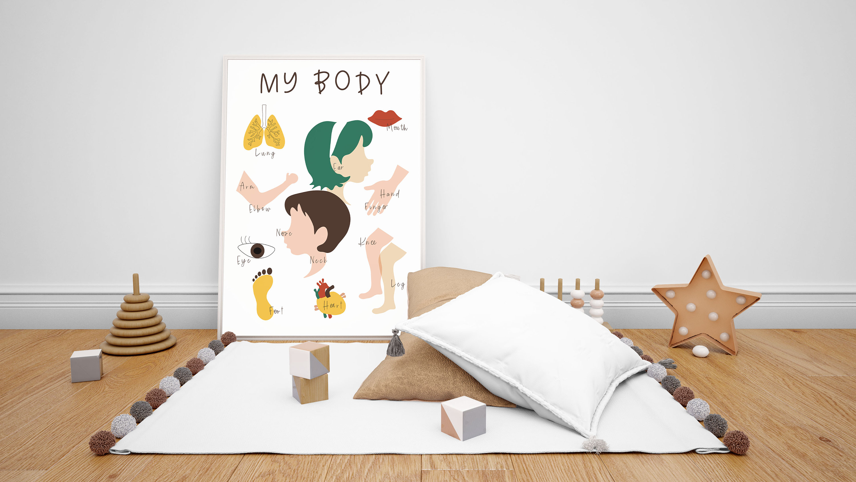 My Body Poster | Preschool Prints | Home School Wall Art | Educational ...