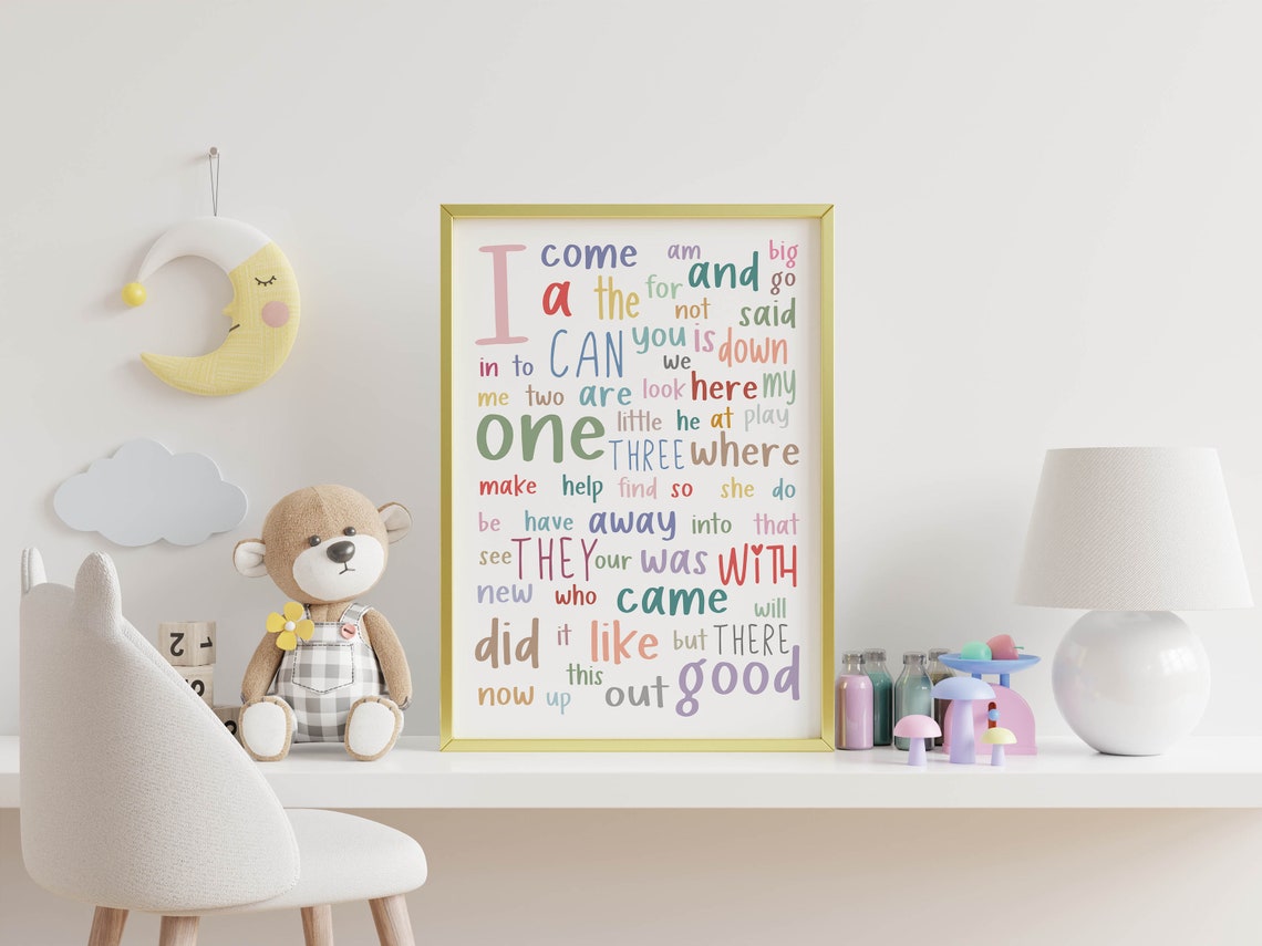 Sight Word Poster | Printable Kids Room Decor | Learning Poster ...