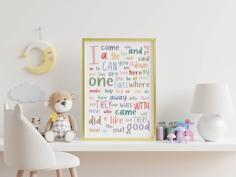 Sight Word Poster | Printable Kids Room Decor | Learning Poster ...