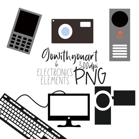 Electronic Devices Clipart PNG 300 DPI Instant Download - Etsy