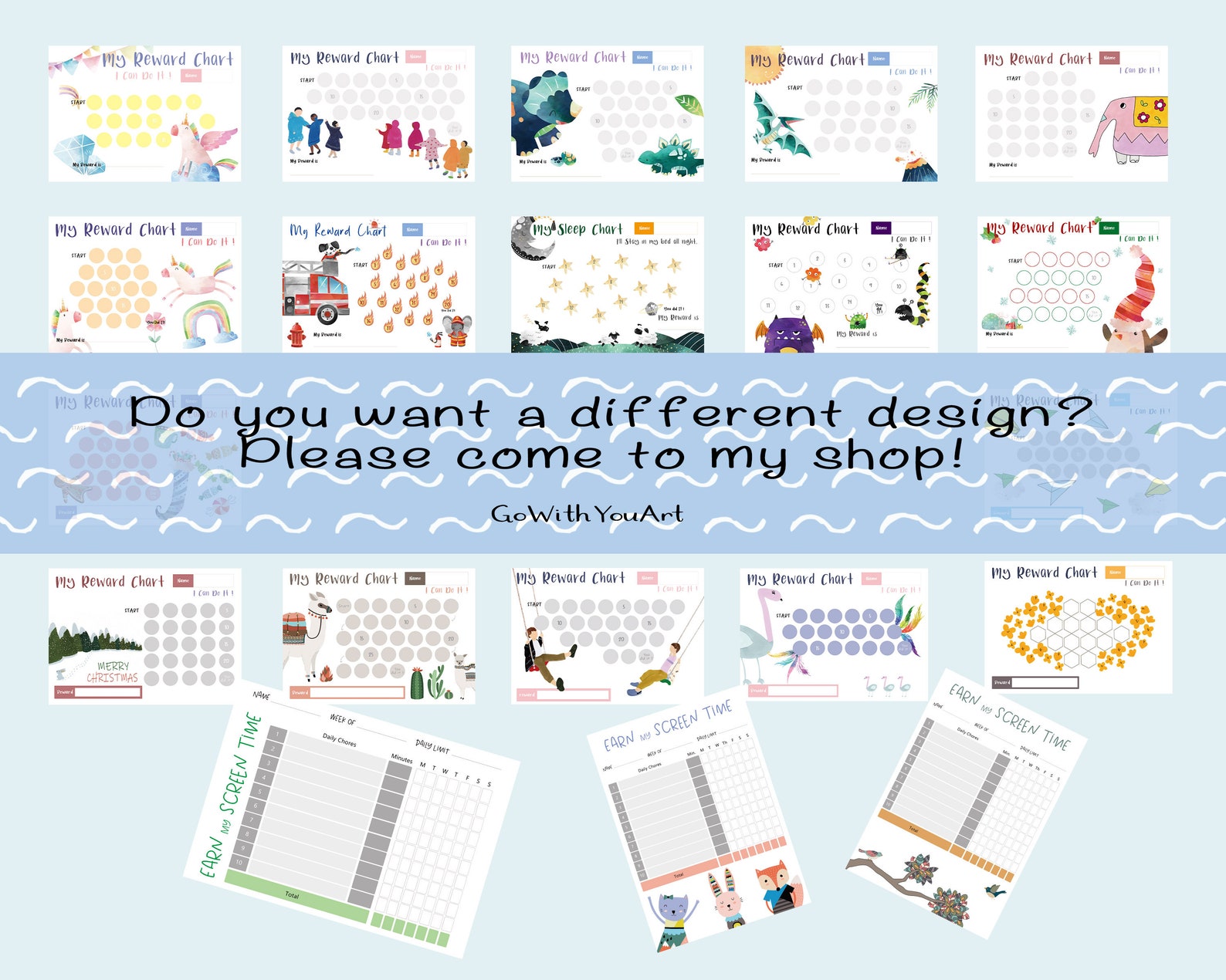 Birds Reward Chart_earn My Screen Time Printable Reward - Etsy