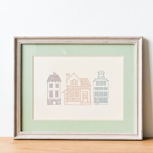 Houses Art Print | Printable Wall Art | Home Decor | House Prints ...