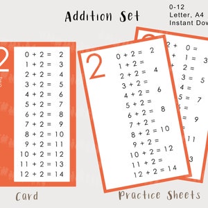 Montessori | Addition Chart | Addition Practice Worksheet | Printable ...