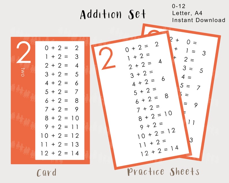 Montessori | Addition Chart | Addition Practice Worksheet | Printable ...