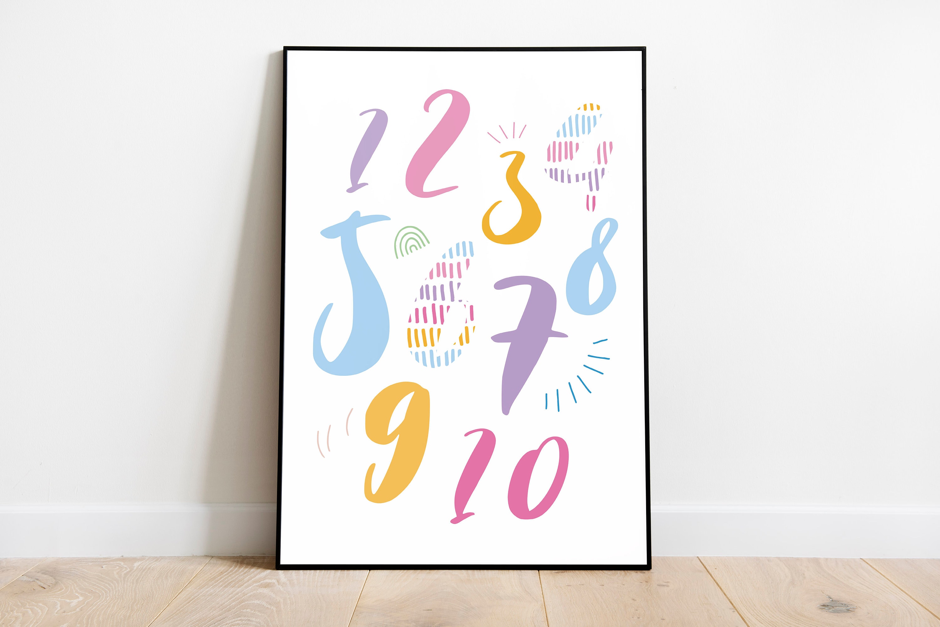 Number 1 to 10 Poster | Nursery Wall Art | Educational Poster ...