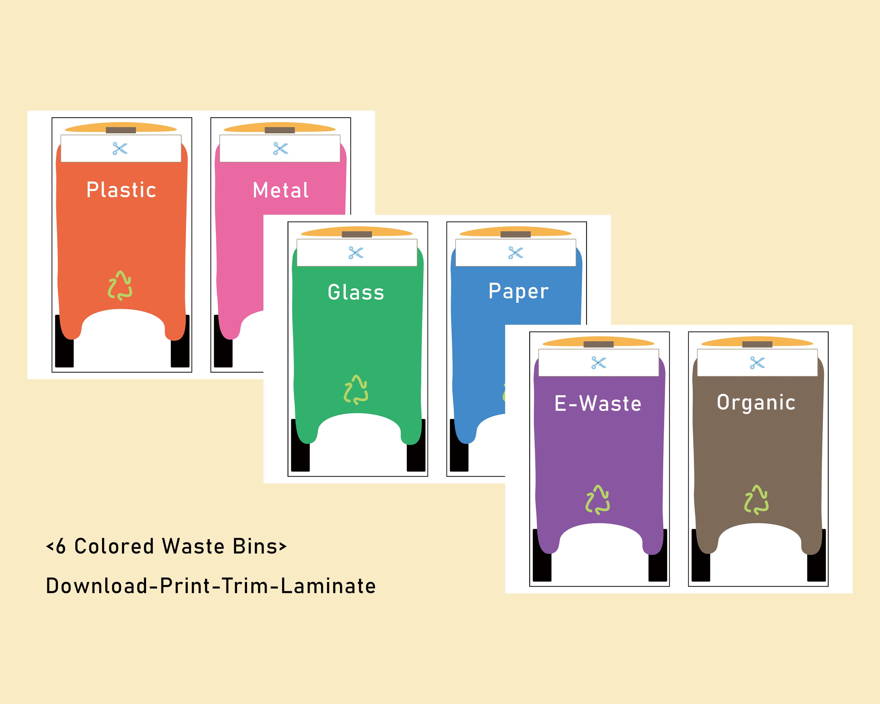 Trash Recycle Separation Game for Kids | Different Colored Recycle ...