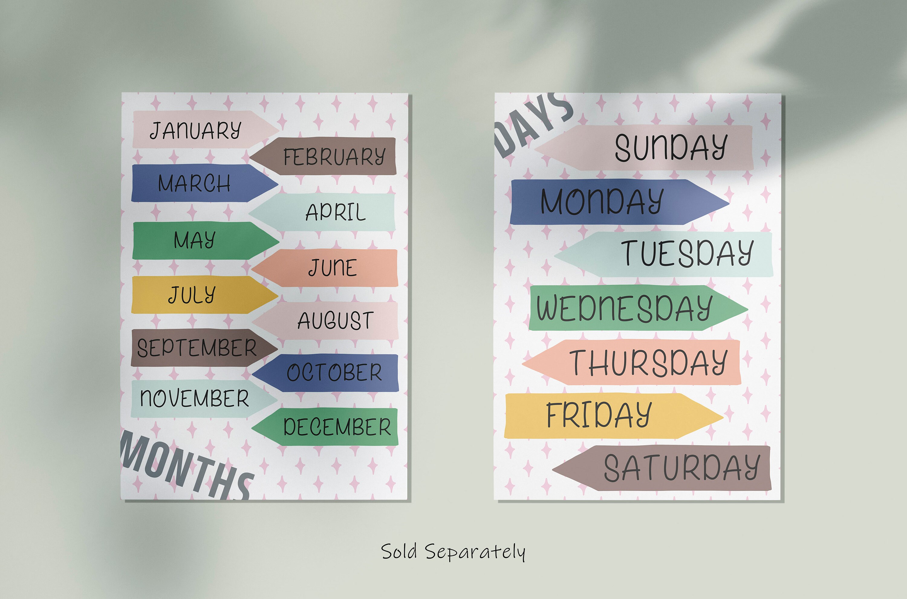 Months Poster Months of the Year Printlearning Poster - Etsy