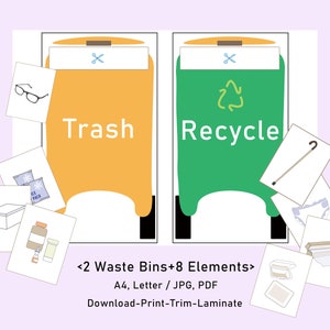 Trash Recycle Separation Game | Waste Sorting | Senior Activities ...
