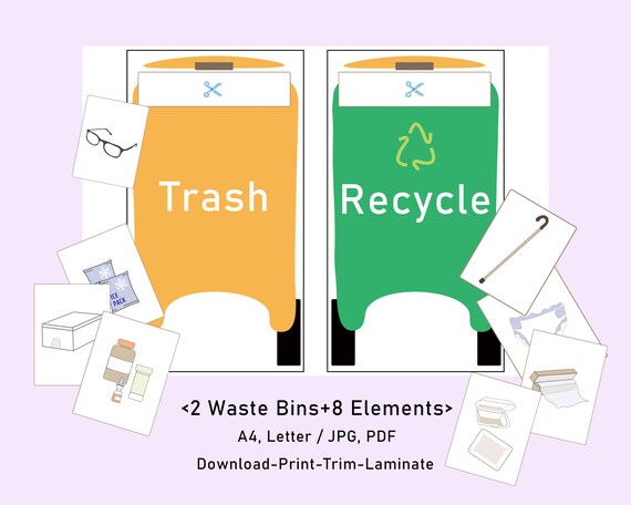 Trash Recycle Separation Game Waste Sorting Senior - Etsy