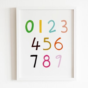 Set of 2 Animal Number for Kids | Printable Number Art | Nursery Wall ...