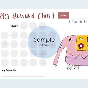Elephant Reward Chart for Kids | Printable Reward Chart | Potty Reward ...