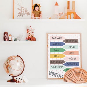 Months Poster | Months of the Year Print|learning Poster | Preschool ...