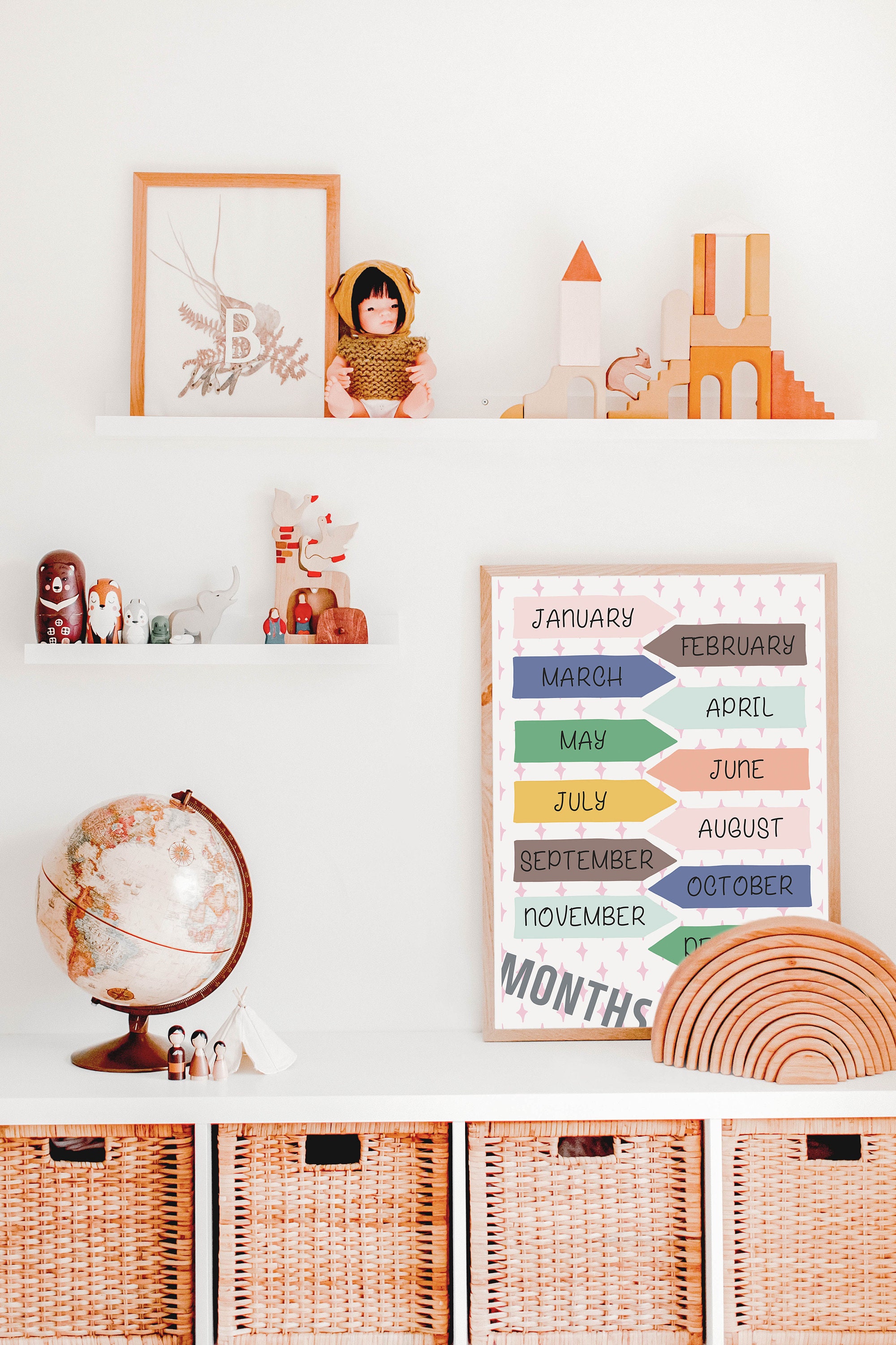 Months Poster Months of the Year Printlearning Poster - Etsy