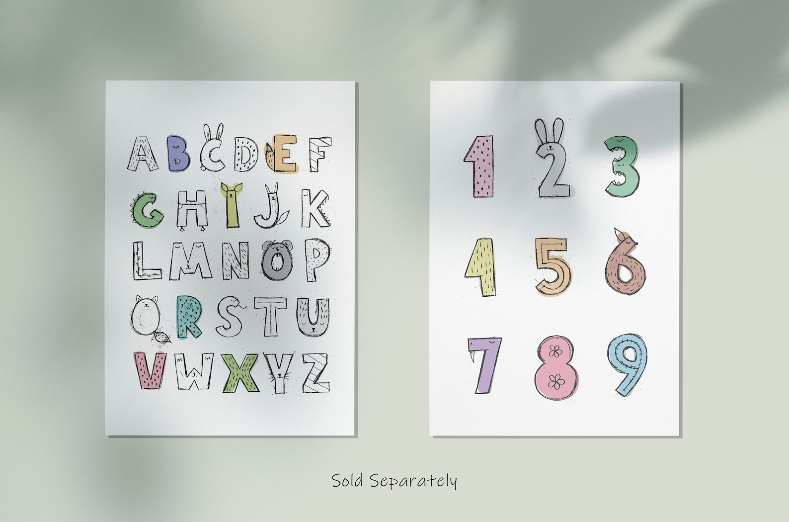 Number(1-9) Poster | Number Print for Kids | Number Printable | Nursery ...