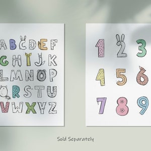 Number(1-9) Poster | Number Print for Kids | Number Printable | Nursery ...