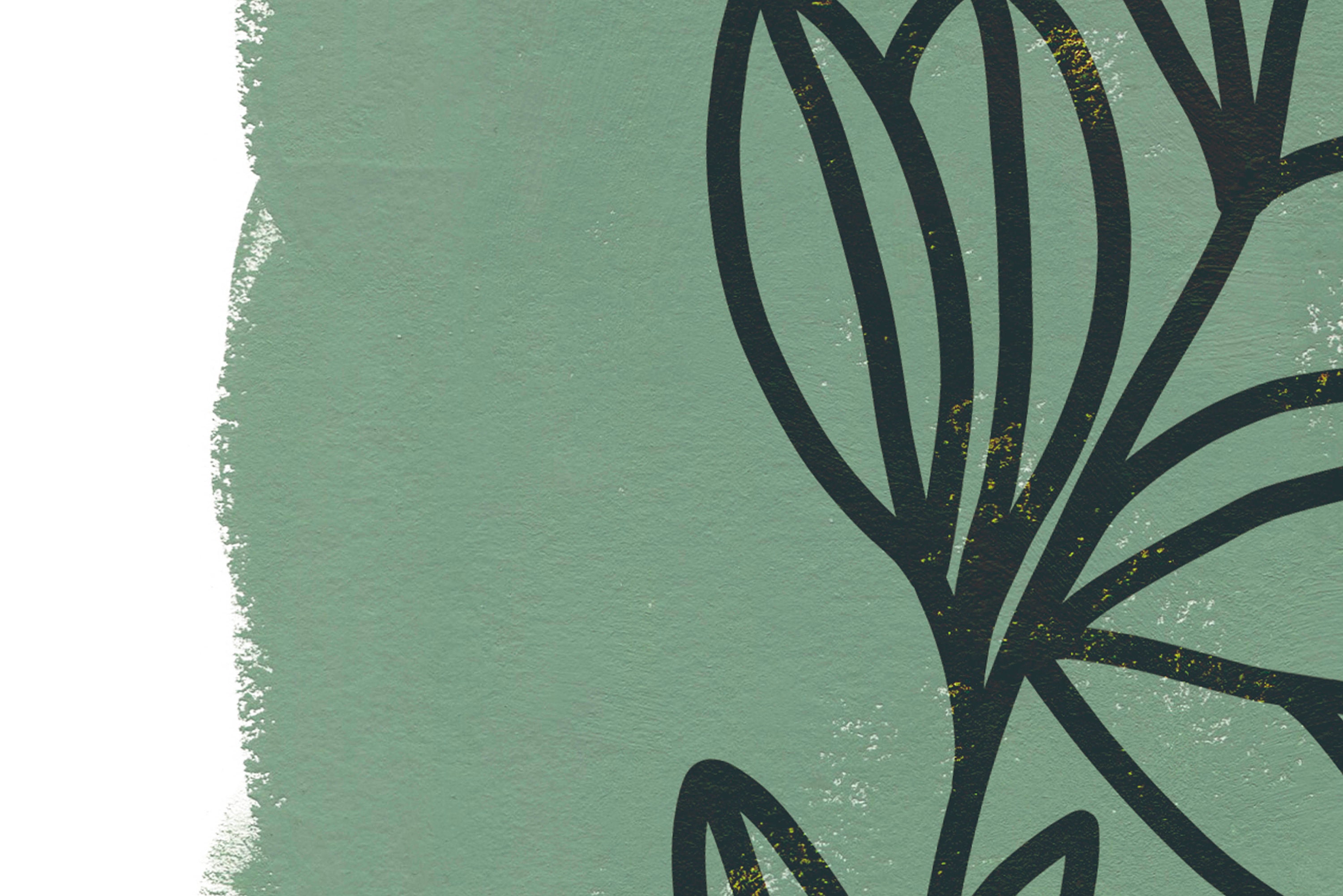 Abstract Green Leaf Wall Art | Boho Art Decor | Printable Wall Art ...