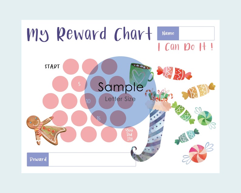 Winter Reward Chart Printable Reward Chart Reward Chart - Etsy