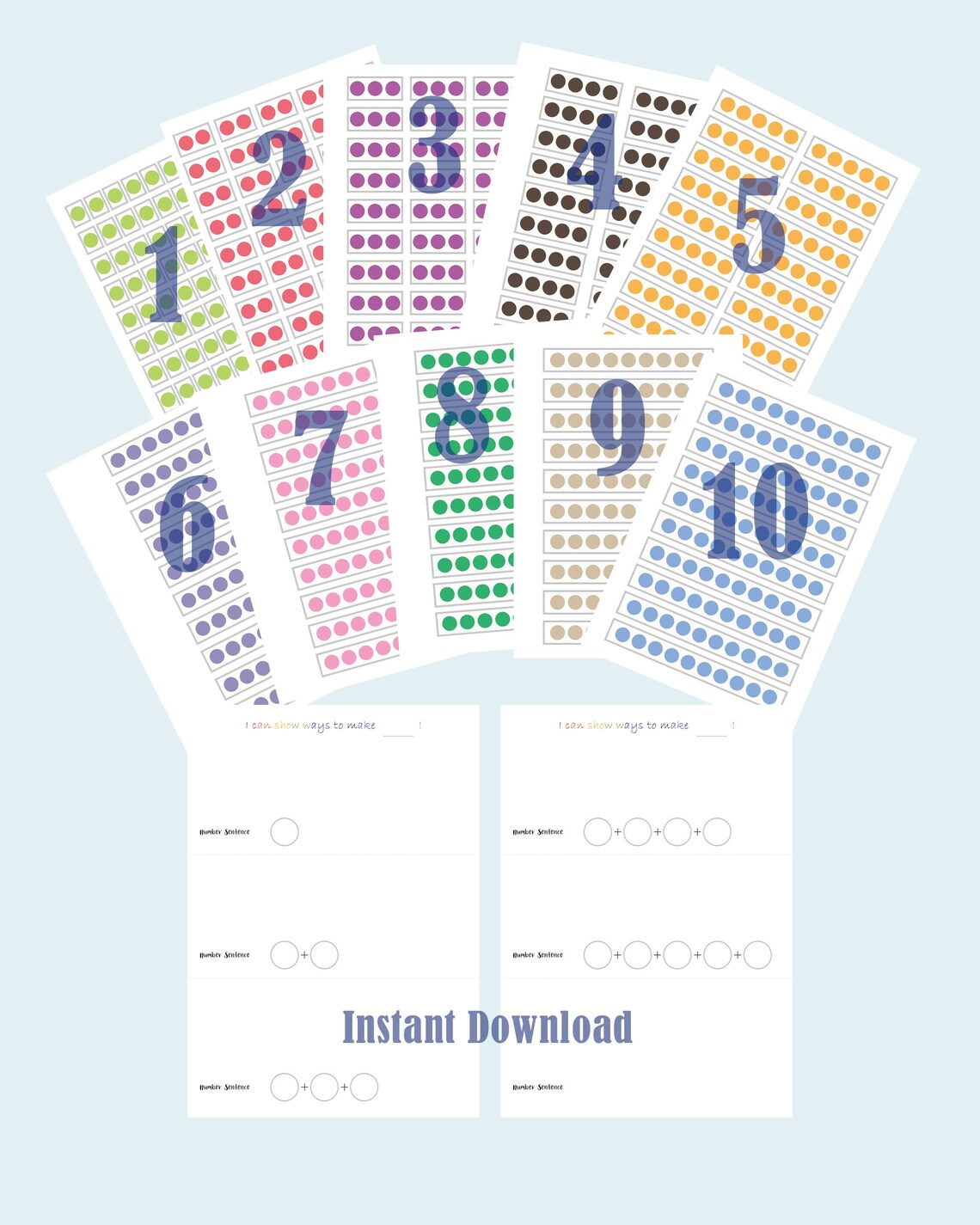 Montessori Math Activities Making Numbers Adding 3 Numbers - Etsy