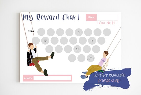 Swing Reward Chart Printable Reward Chart Reward Chart for | Etsy