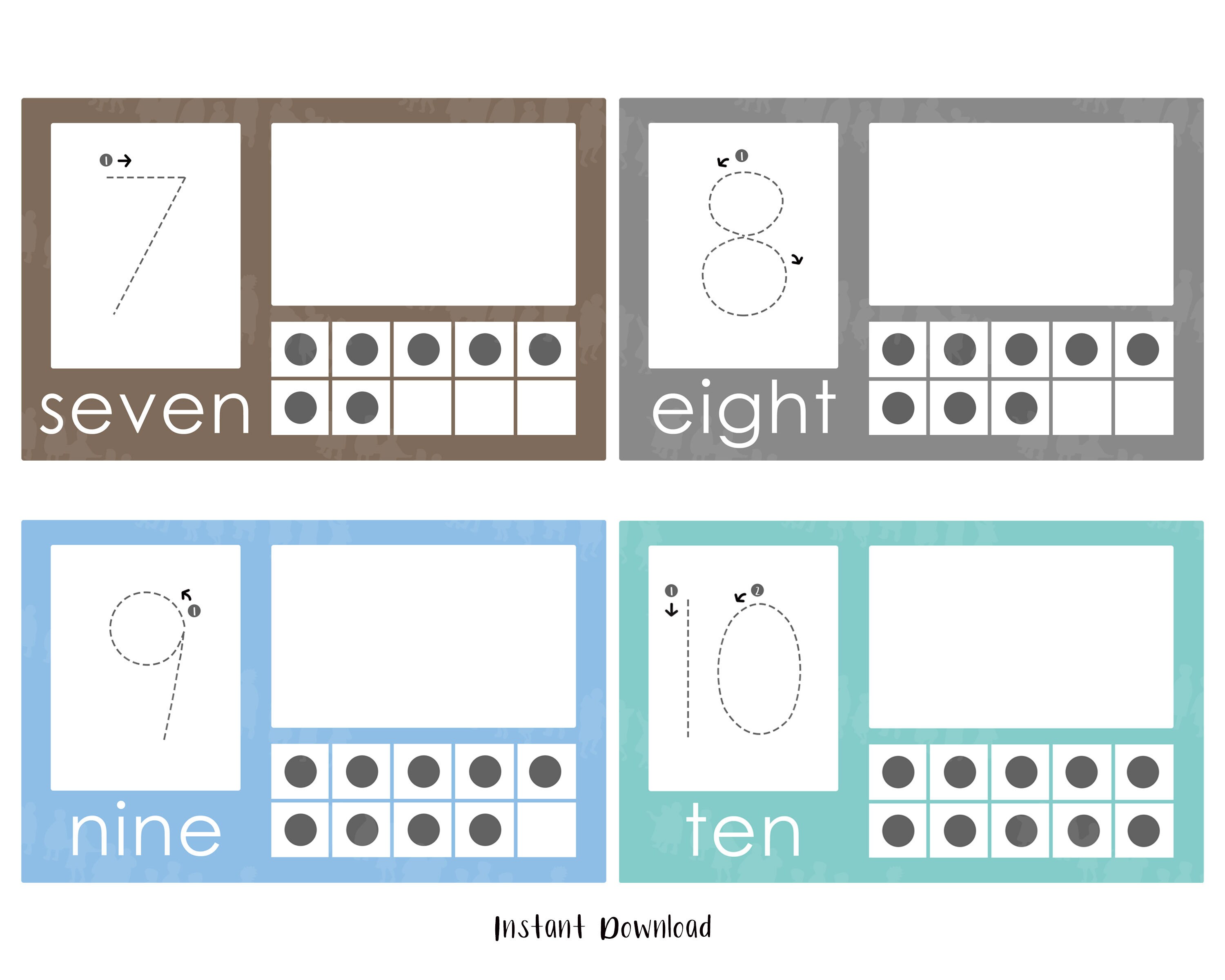 Number Cards for Kids | Preschool Math Game | Learning Tool | Counting ...