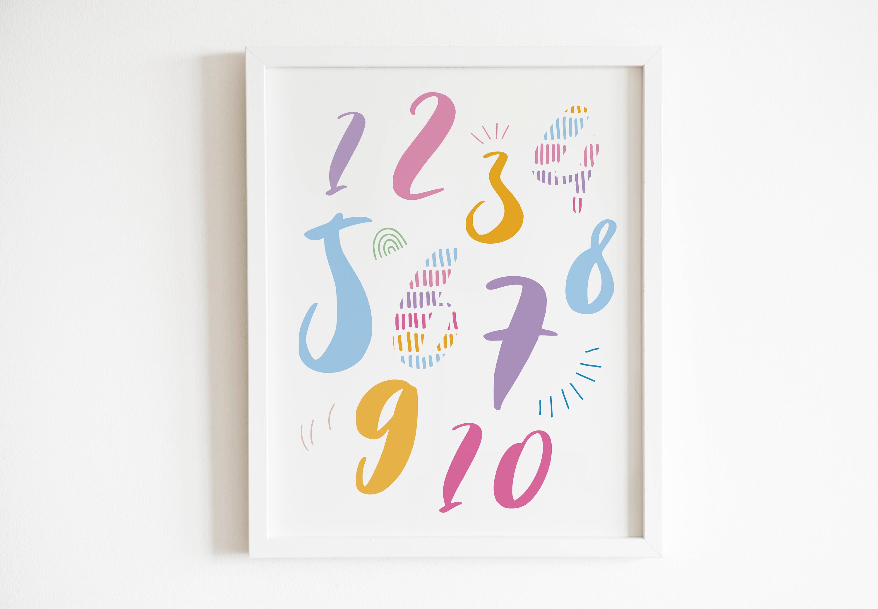 Number 1 to 10 Poster | Nursery Wall Art | Educational Poster ...