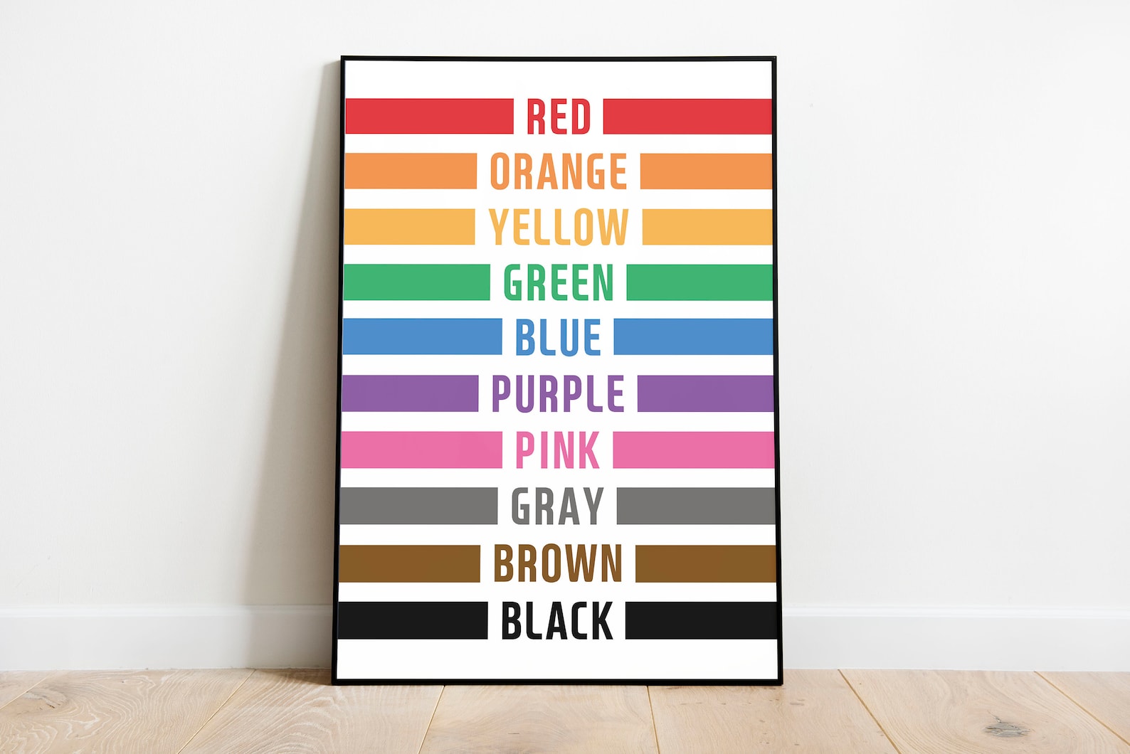 Color Names Poster | Rainbow Color Printables | Preschool Curriculum ...