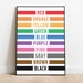 Color Names Poster | Rainbow Color Printables | Preschool Curriculum ...
