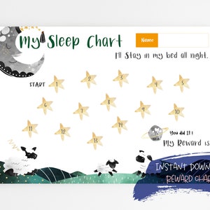 Sheep Sleep Chart for Kids | Reward Chart Printable | Reward Chart for ...