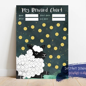 Sheep Reward Chart Sleep Chart KIDS Template 50 Day Challenge Meal ...