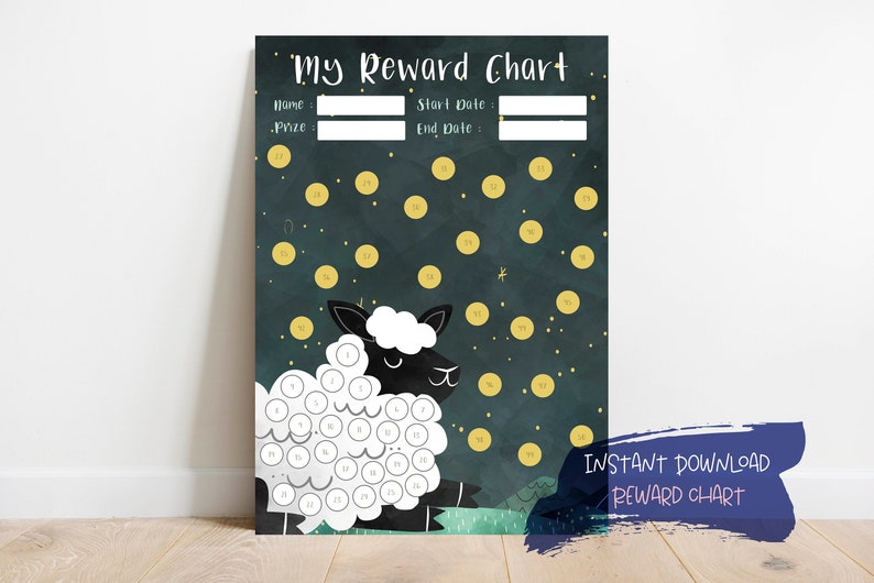 Sheep Reward Chart | Sleep Chart | KIDS Template | 50 Day Challenge ...