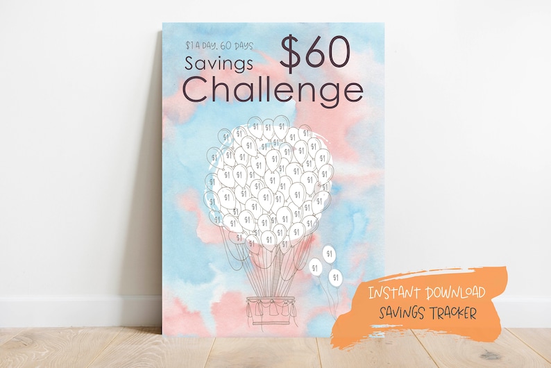 Save One Dollar a Day Challenge for KIDS | Savings Tracker | Daily ...