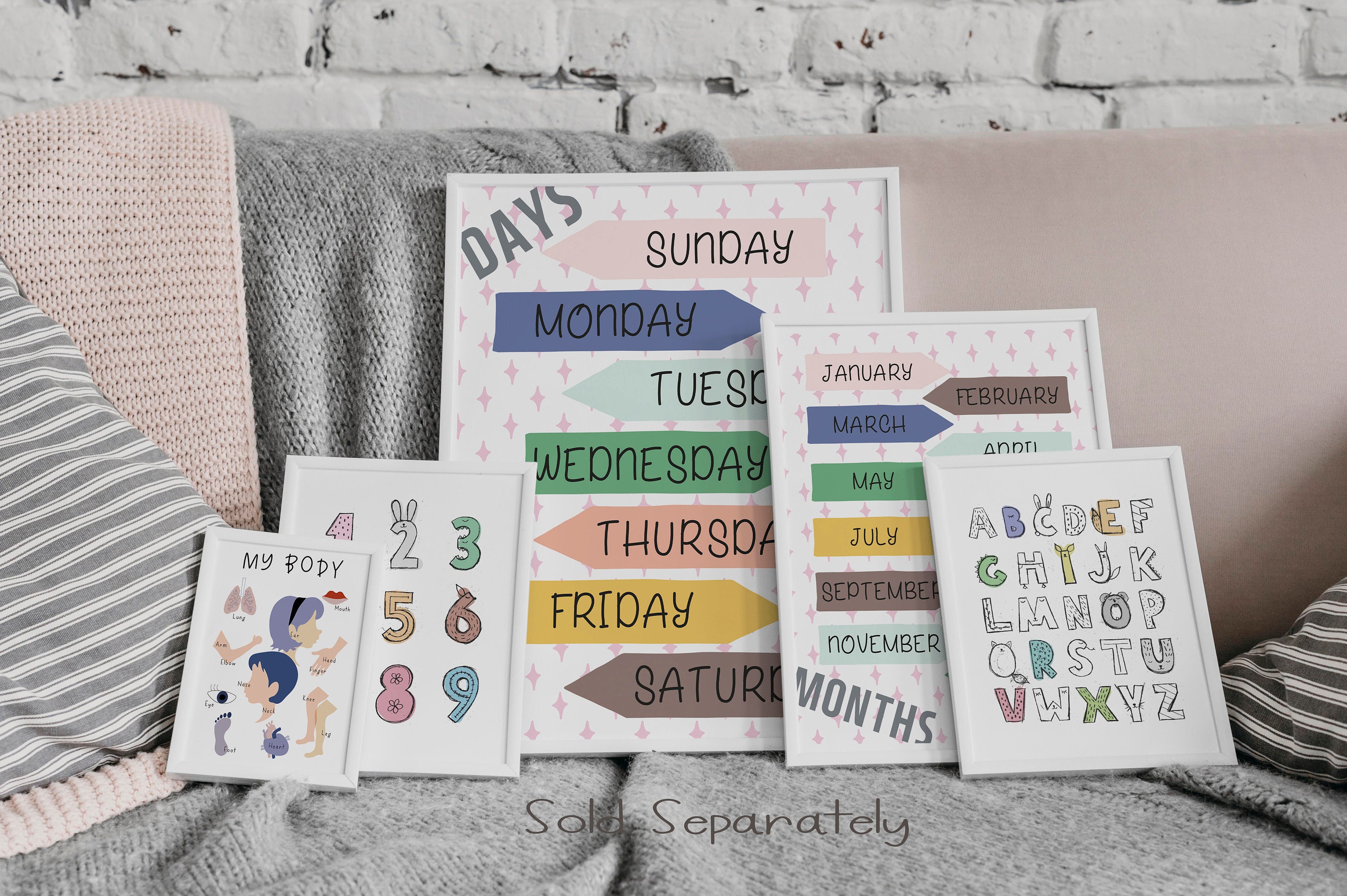 Months Poster Months of the Year Printlearning Poster - Etsy
