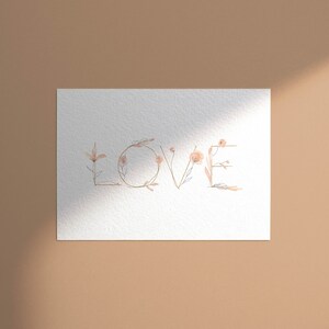 LOVE Sign | Love Printable Wall Art | Floral Wall Decor | Watercolor ...