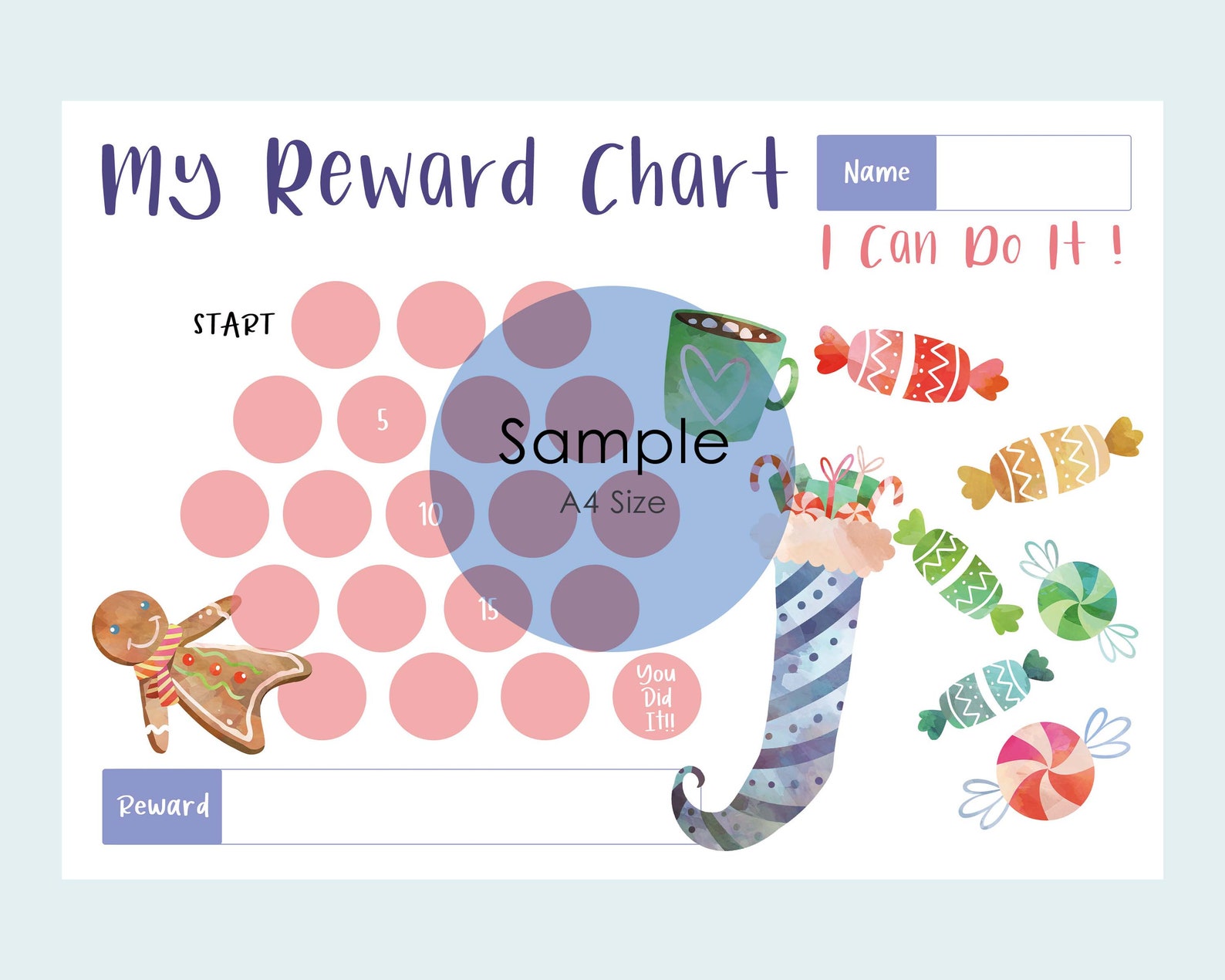 Winter Reward Chart | Printable Reward Chart | Reward Chart for KIDS ...
