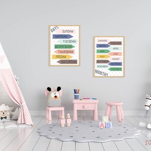 Months Poster | Months of the Year Print|learning Poster | Preschool ...