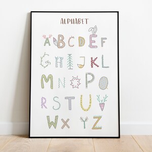 A to Z Alphabet Poster ABC Wall Art Alphabet Print - Etsy