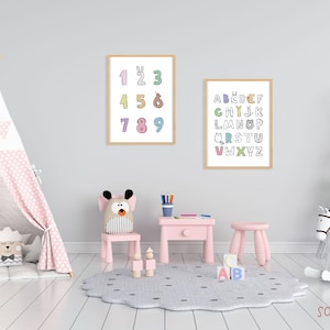 A to Z Printable | Nursery Alphabet Print | Educational Poster | White ...