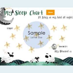 Sheep Sleep Chart for Kids | Reward Chart Printable | Reward Chart for ...