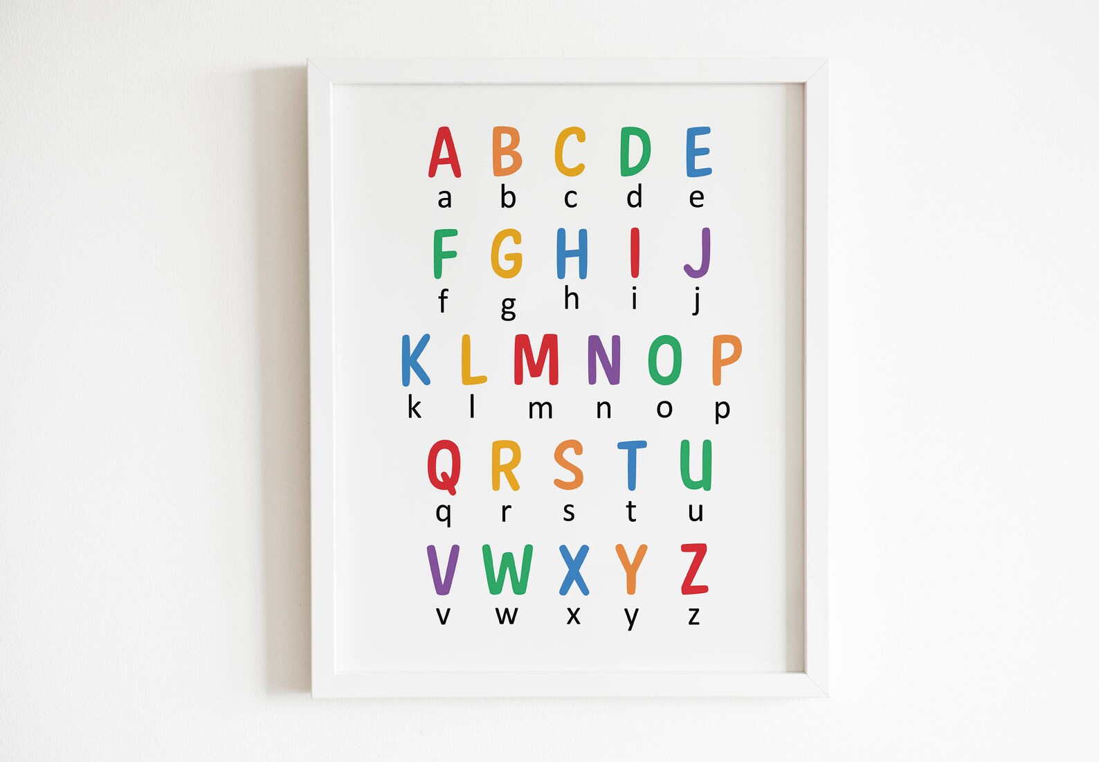 Set of 4 Educational Poster | Colors, Alphabet, Days, Numbers Wall ...